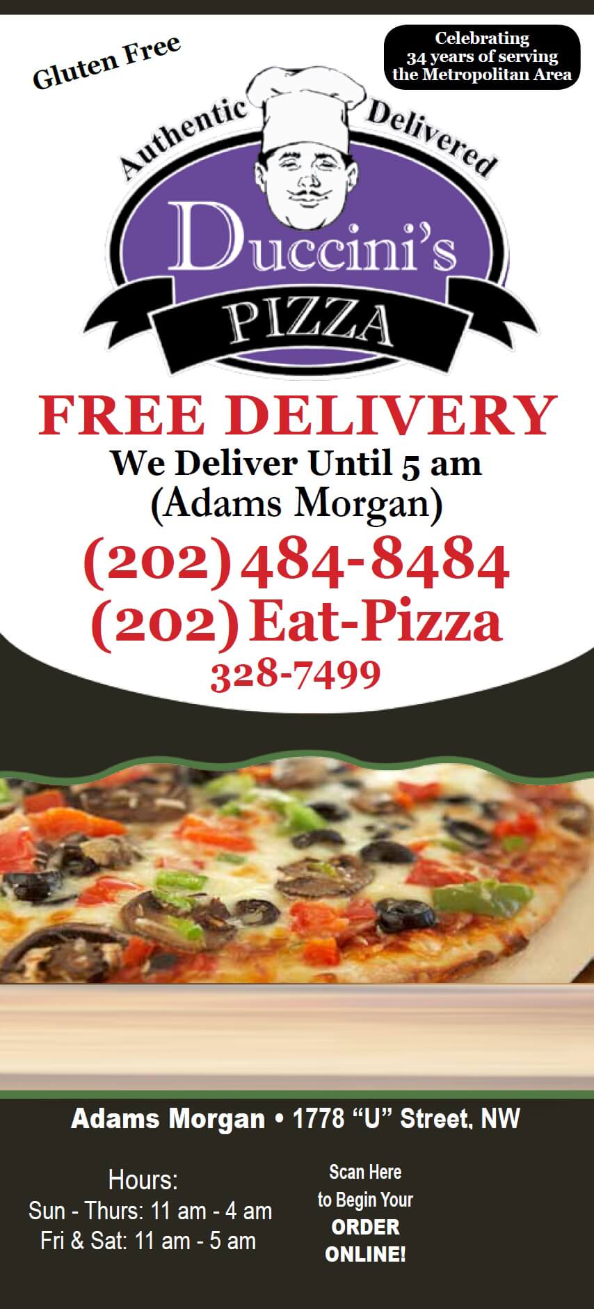 ADAMS MORGAN - WASHINGTON, DC - Duccinis Pizza
